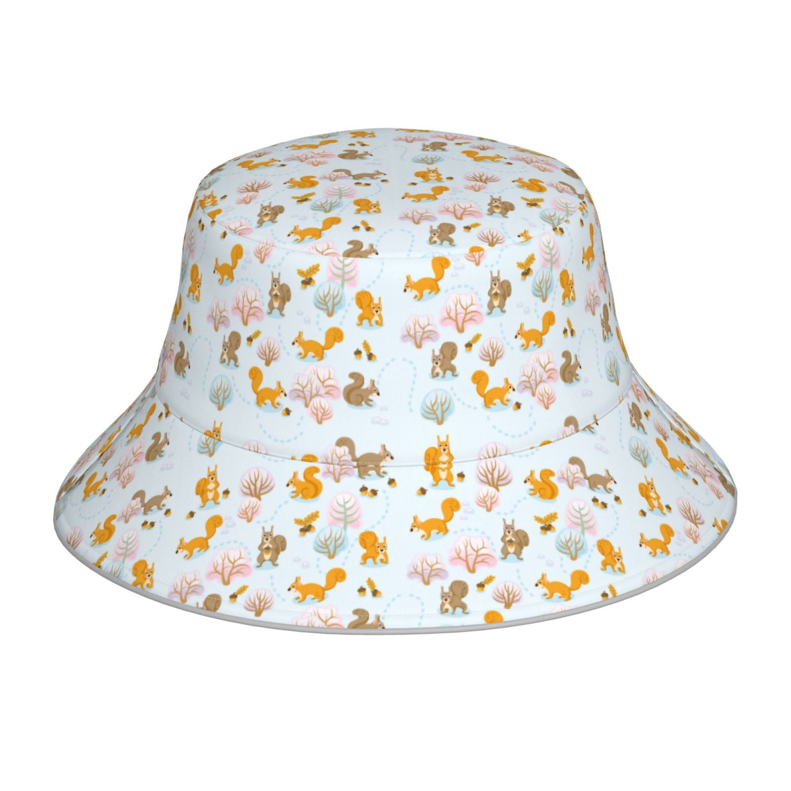 Balery Squirrel In The Forest Sun Hats for Men Women Bucket Hat UPF 50 ...