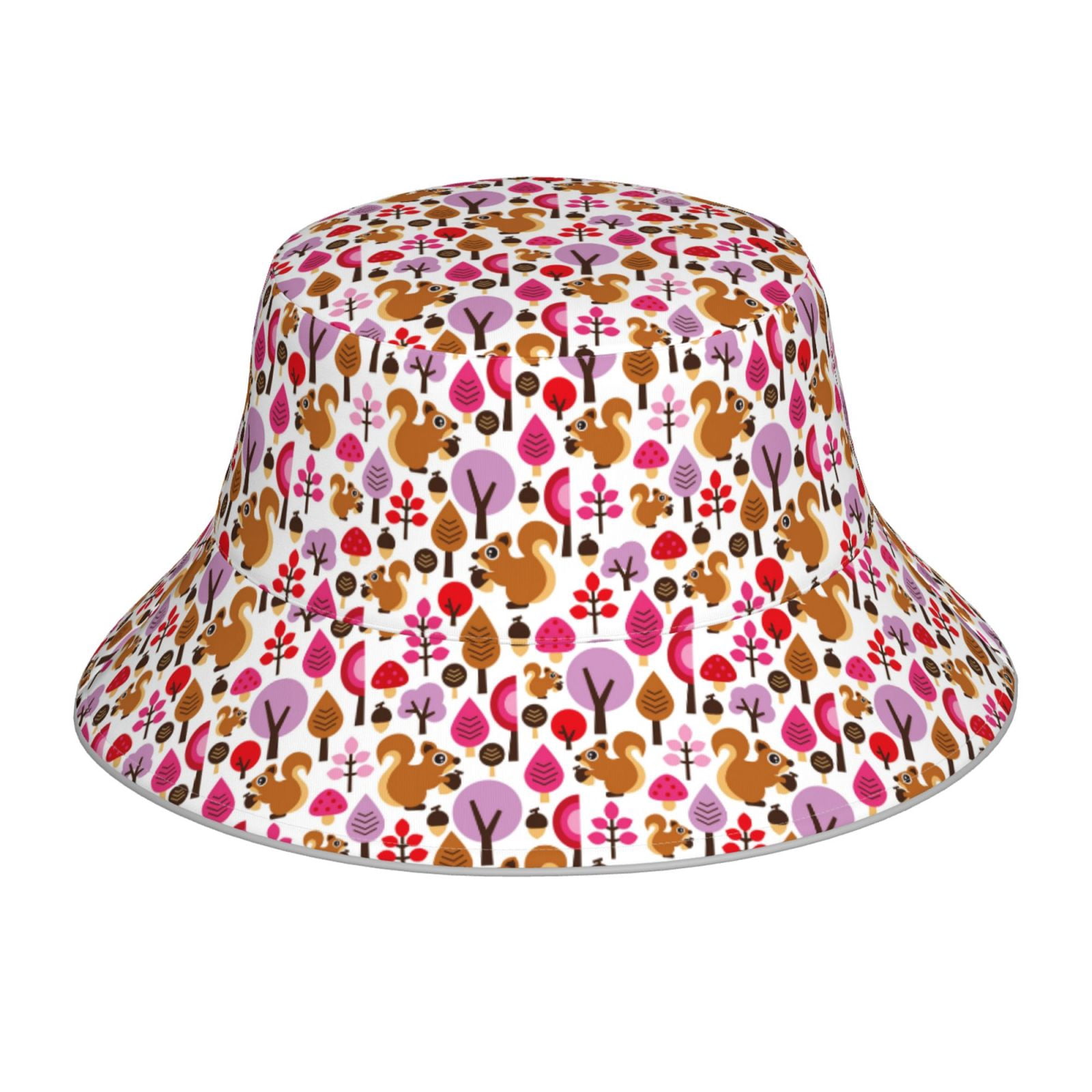 Balery Squirrel In The Forest Sun Hats for Men Women Bucket Hat UPF 50 ...