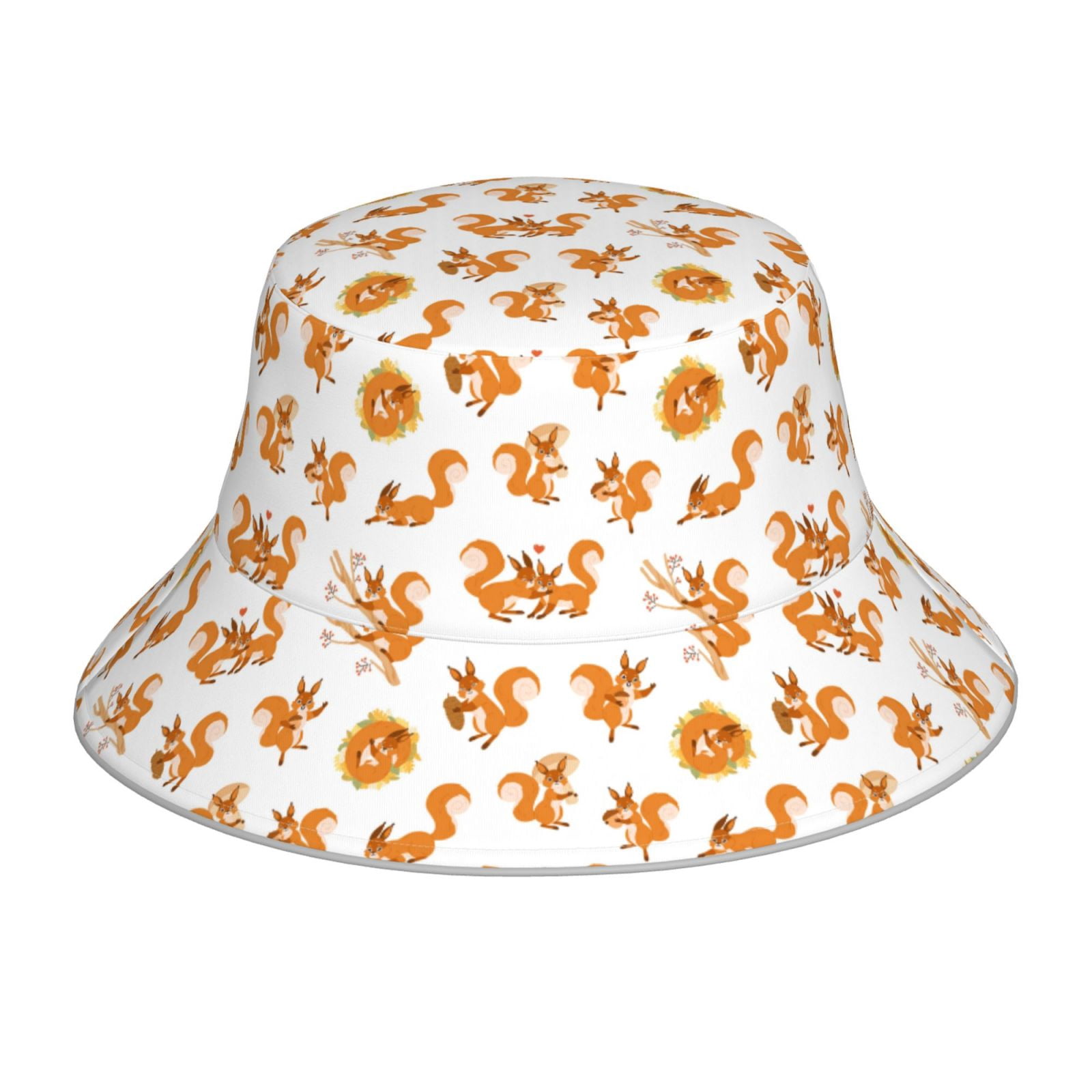 Balery Squirrel Playing Sun Hats for Men Women Bucket Hat UPF 50 ...