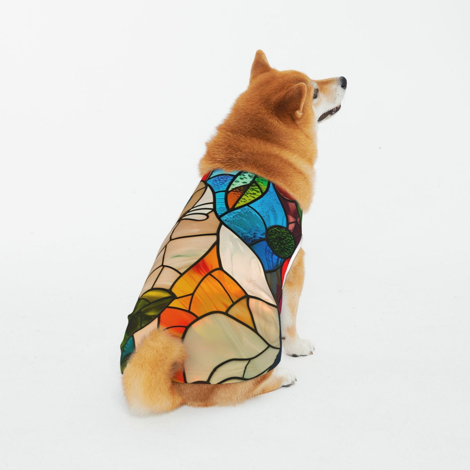 Balery Stained Glass Cat Art Pattern Cat Dog Sweater,Knit Big Dog ...