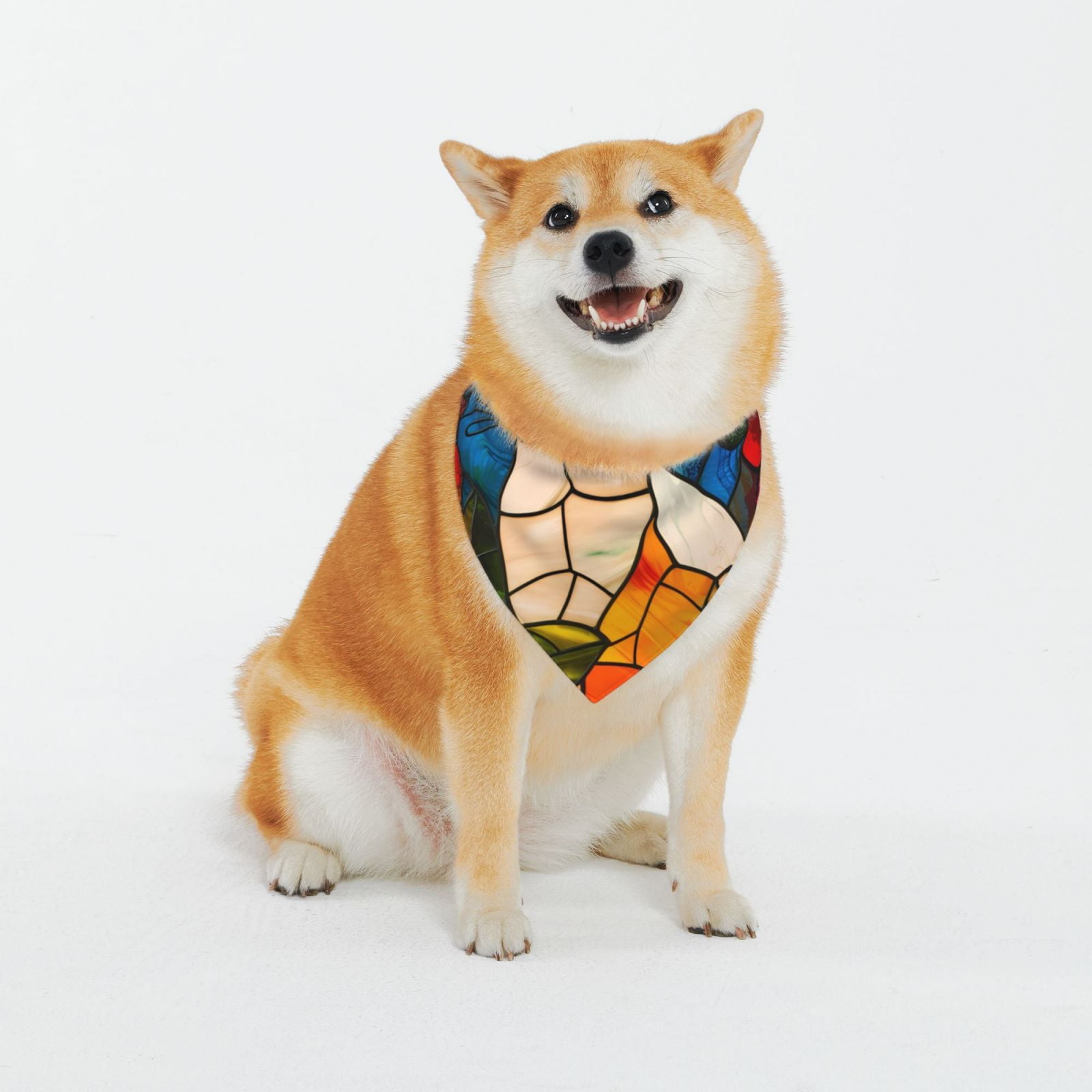 Balery Stained Glass Cat Art Pattern Pet Scarf for Dogs and Cats ...