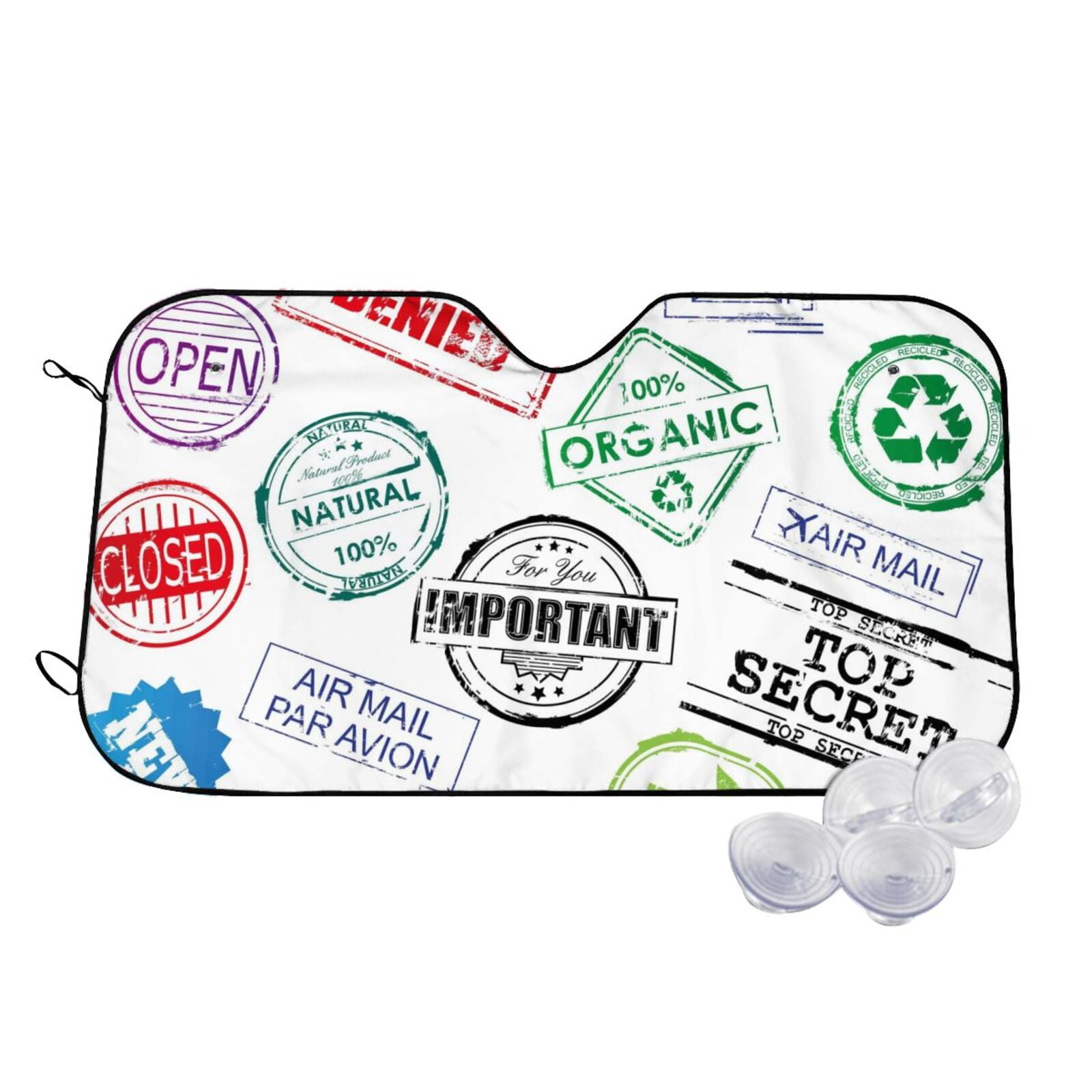 Balery Stamp Set Collection Windshield Sun Shade, Car Front Window ...