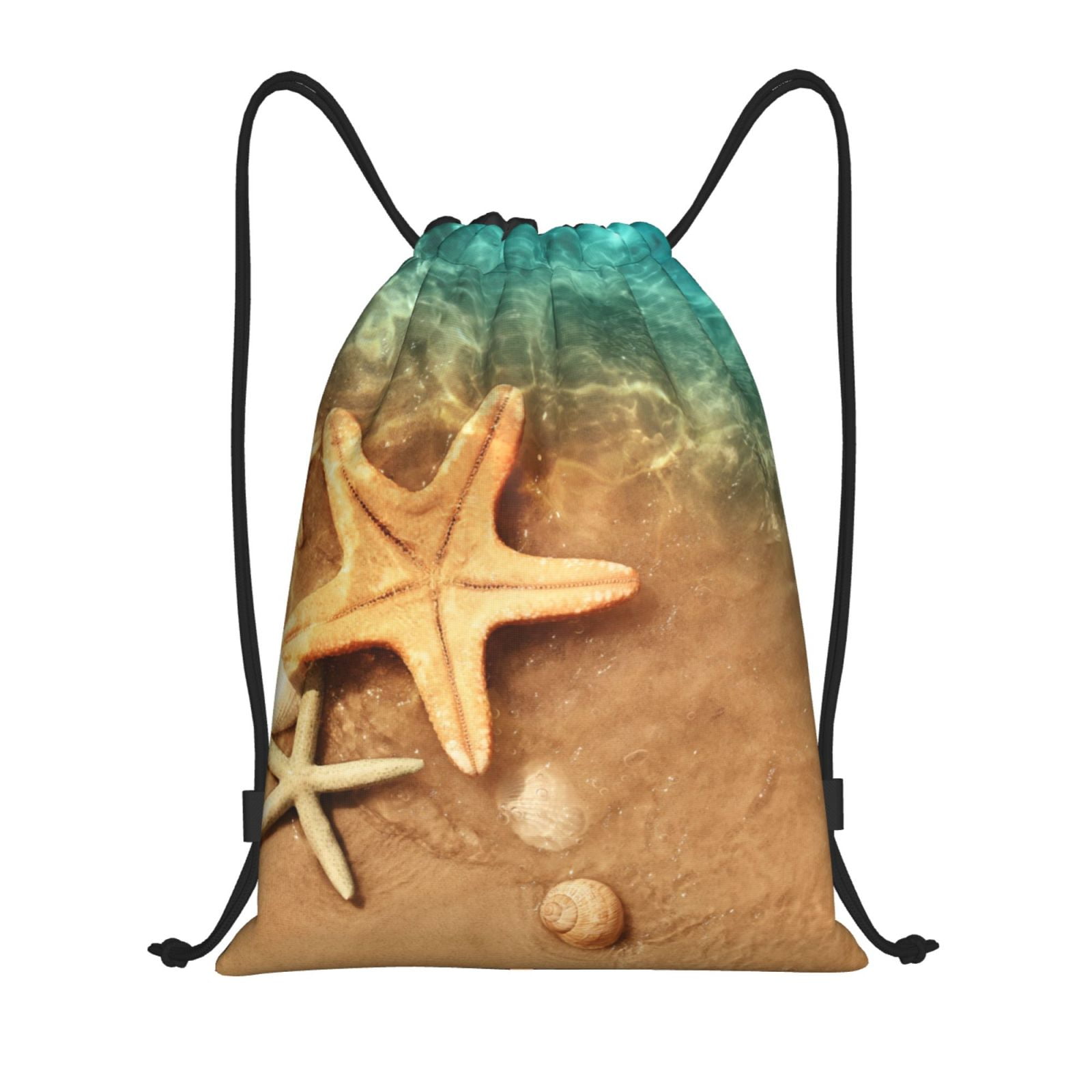 Balery Starfish And Seashell 1 Pattern Drawstring Backpack Bag Sport ...