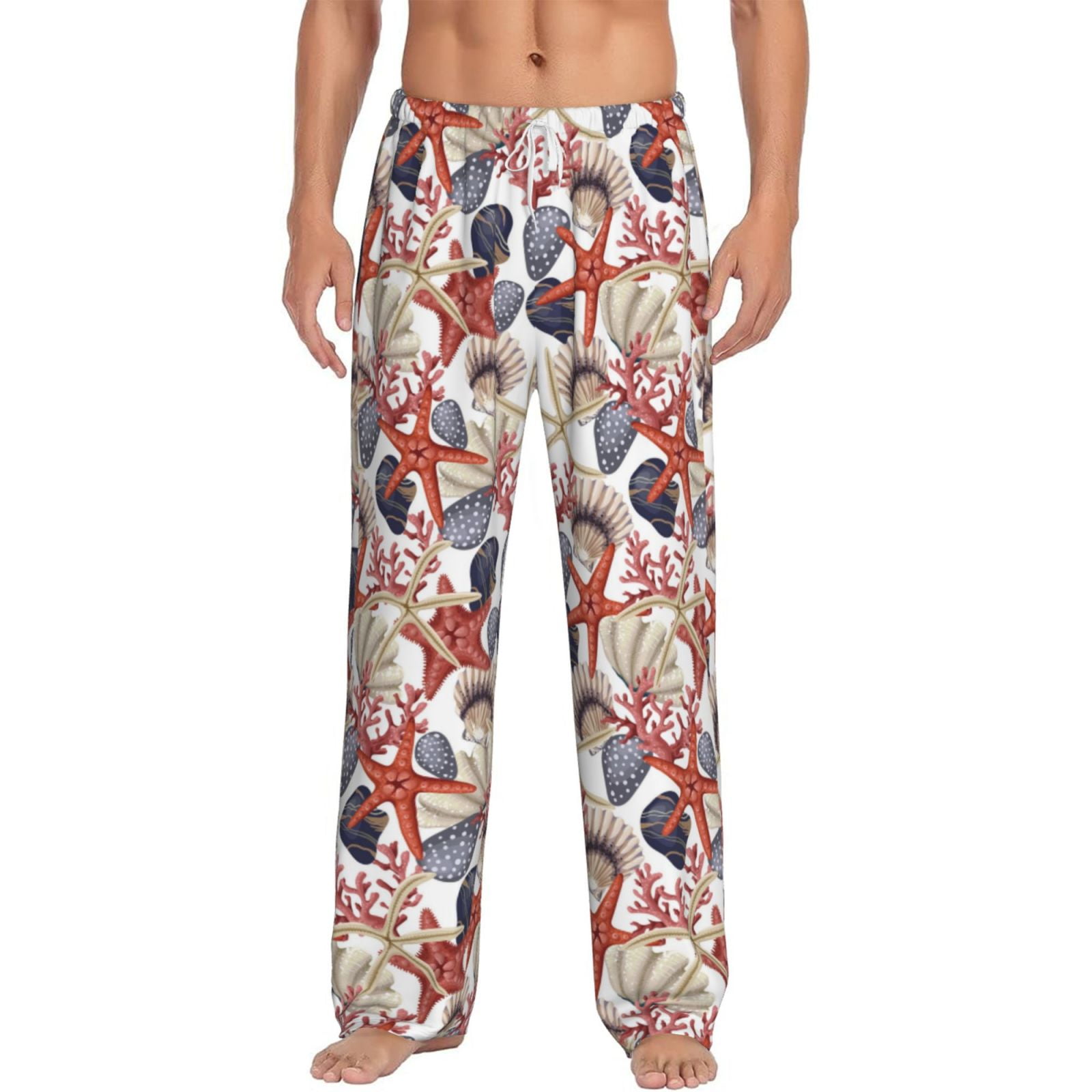 Balery Starfish Shell print Men's Pajama Pants,Ultra Lightweight Pjs ...