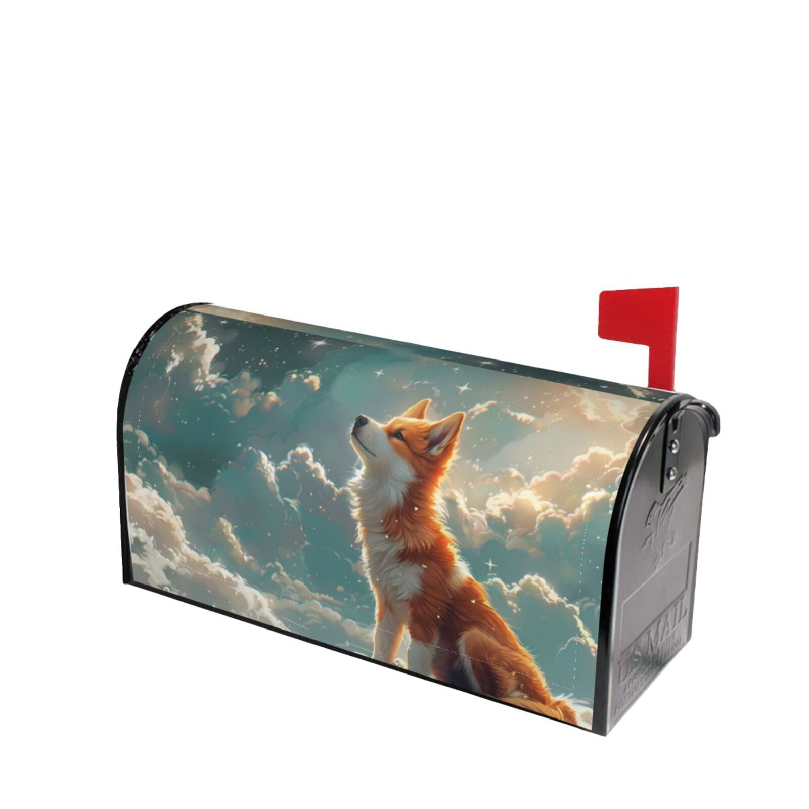 Balery Starry Sky Cloud Fox Mailbox Cover - Standard Size-25.5x21 in ...