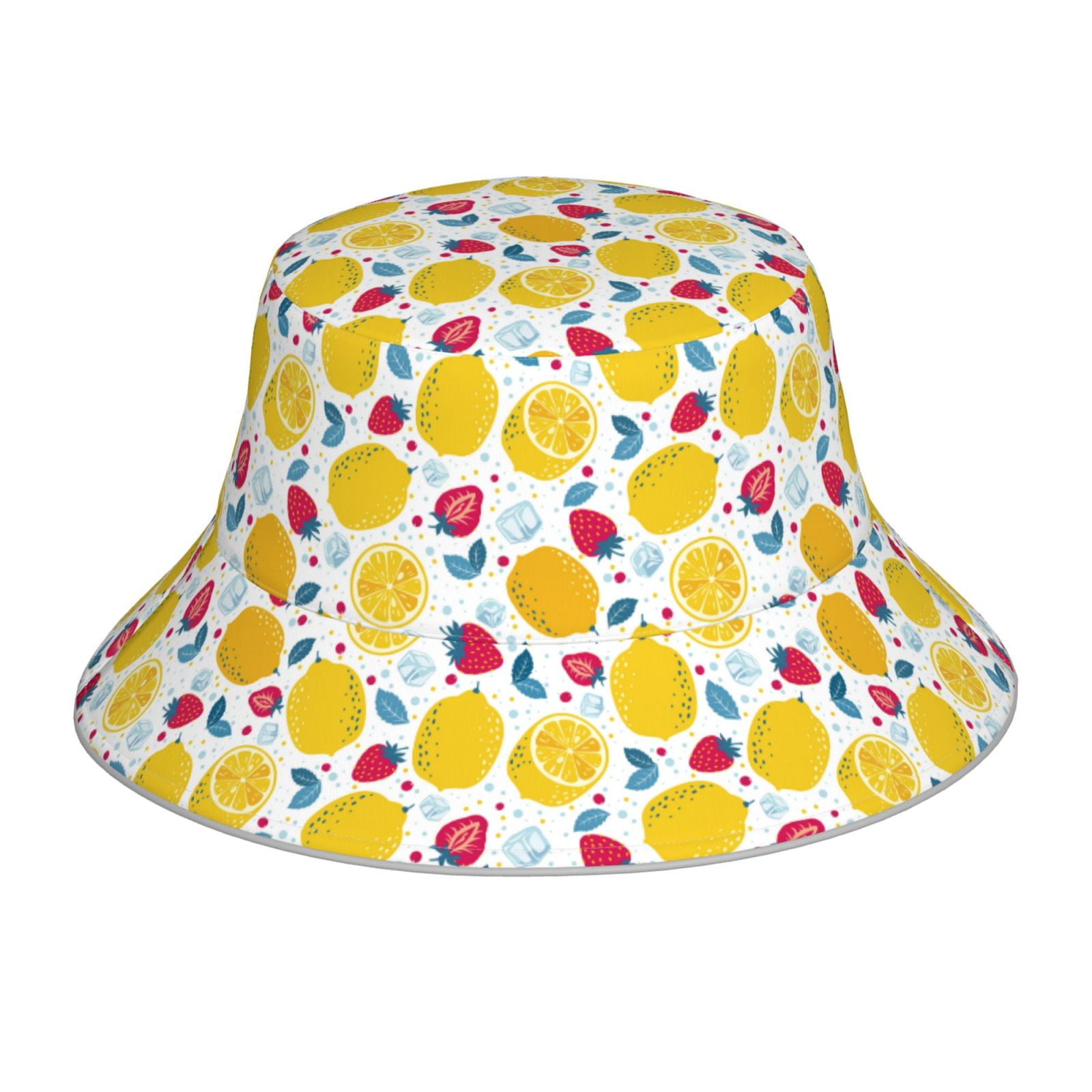 Balery Strawberry Lemon Sun Hats for Men Women Bucket Hat UPF 50 ...
