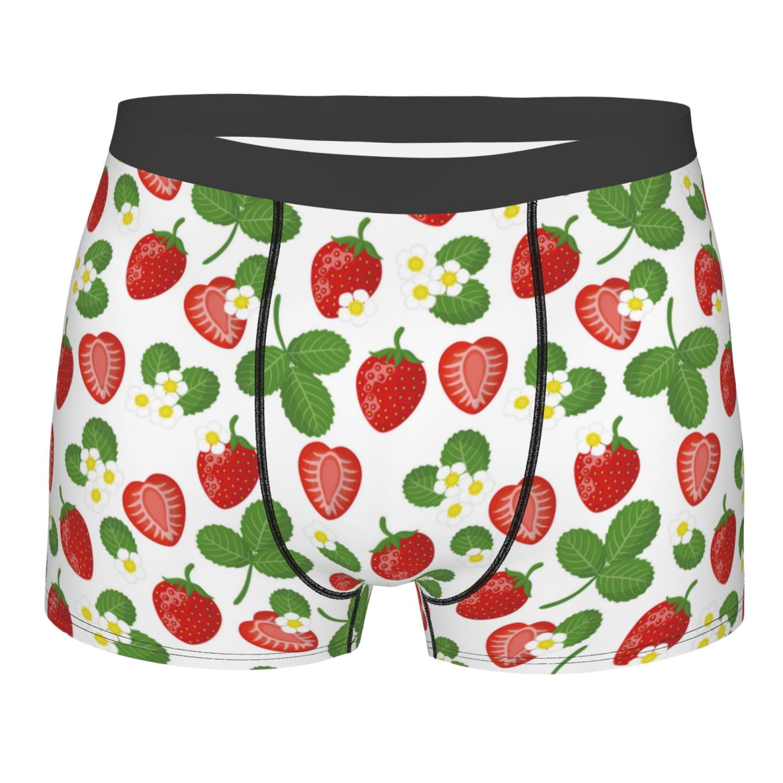 Balery Strawberry Men's Boxer Briefs, Soft and Breathable Cotton ...