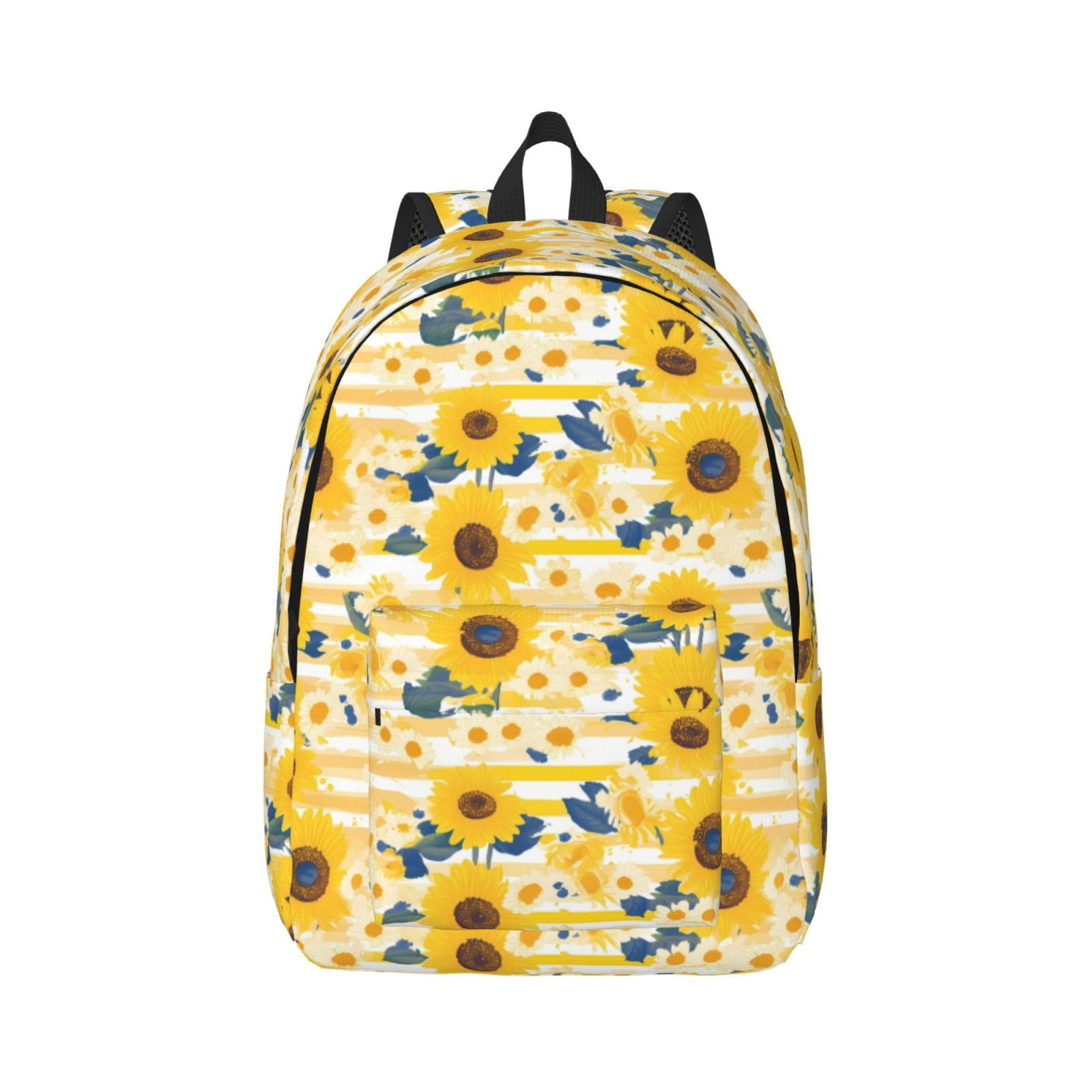 Balery Striped Sunflower Daisy Vintage Canvas Backpack for Men and ...