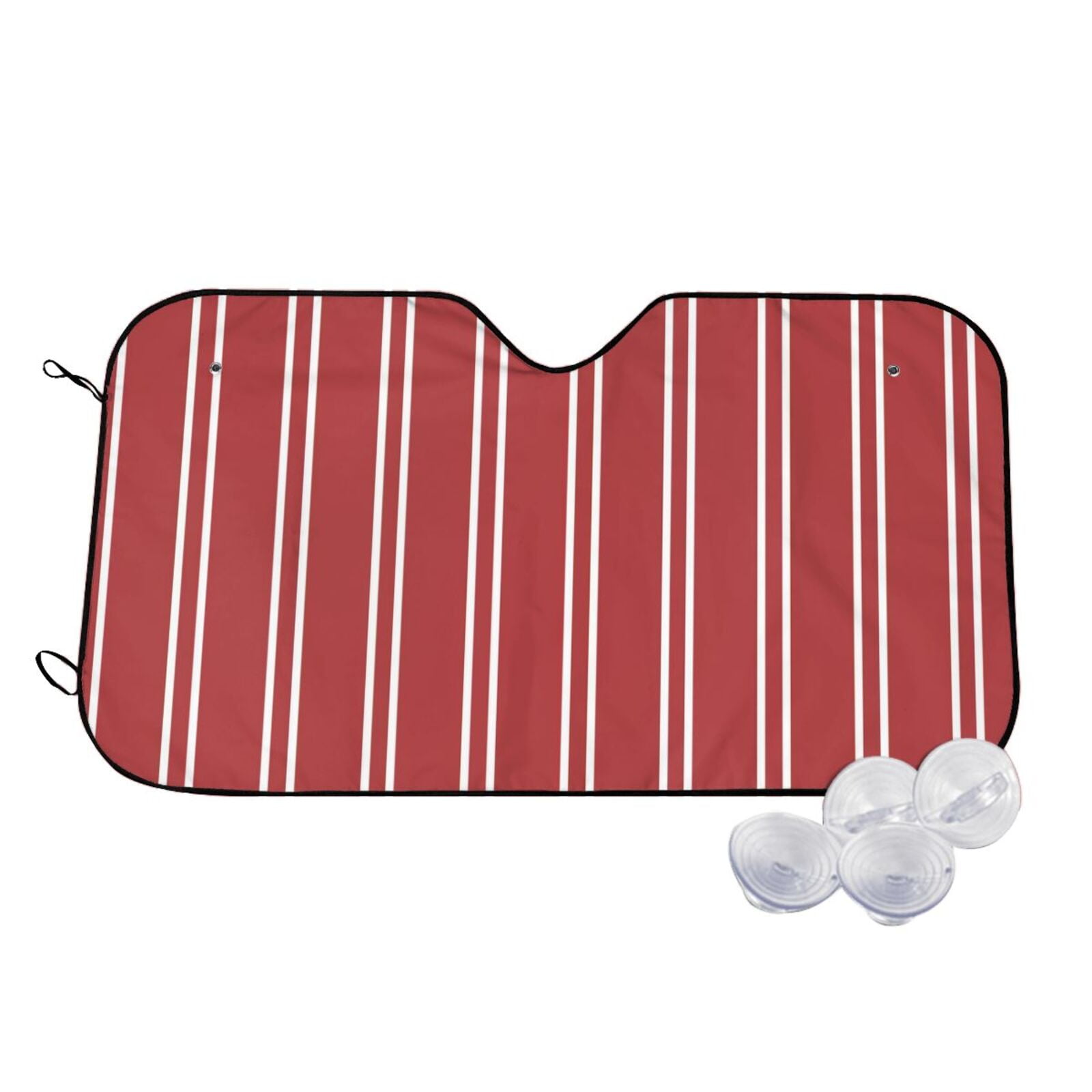 Balery Stripes Red White Windshield Sun Shade, Car Front Window ...