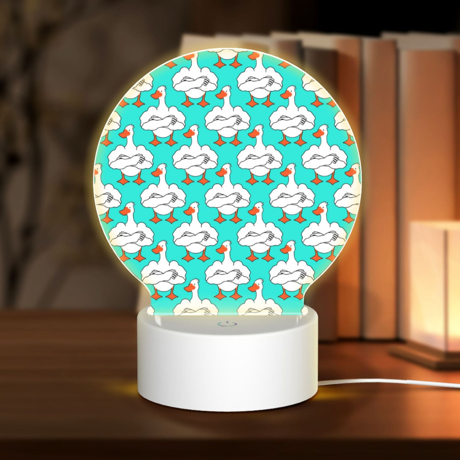 Balery Strong Goose Pattern Acrylic Night Light Gift with 3 Color ...