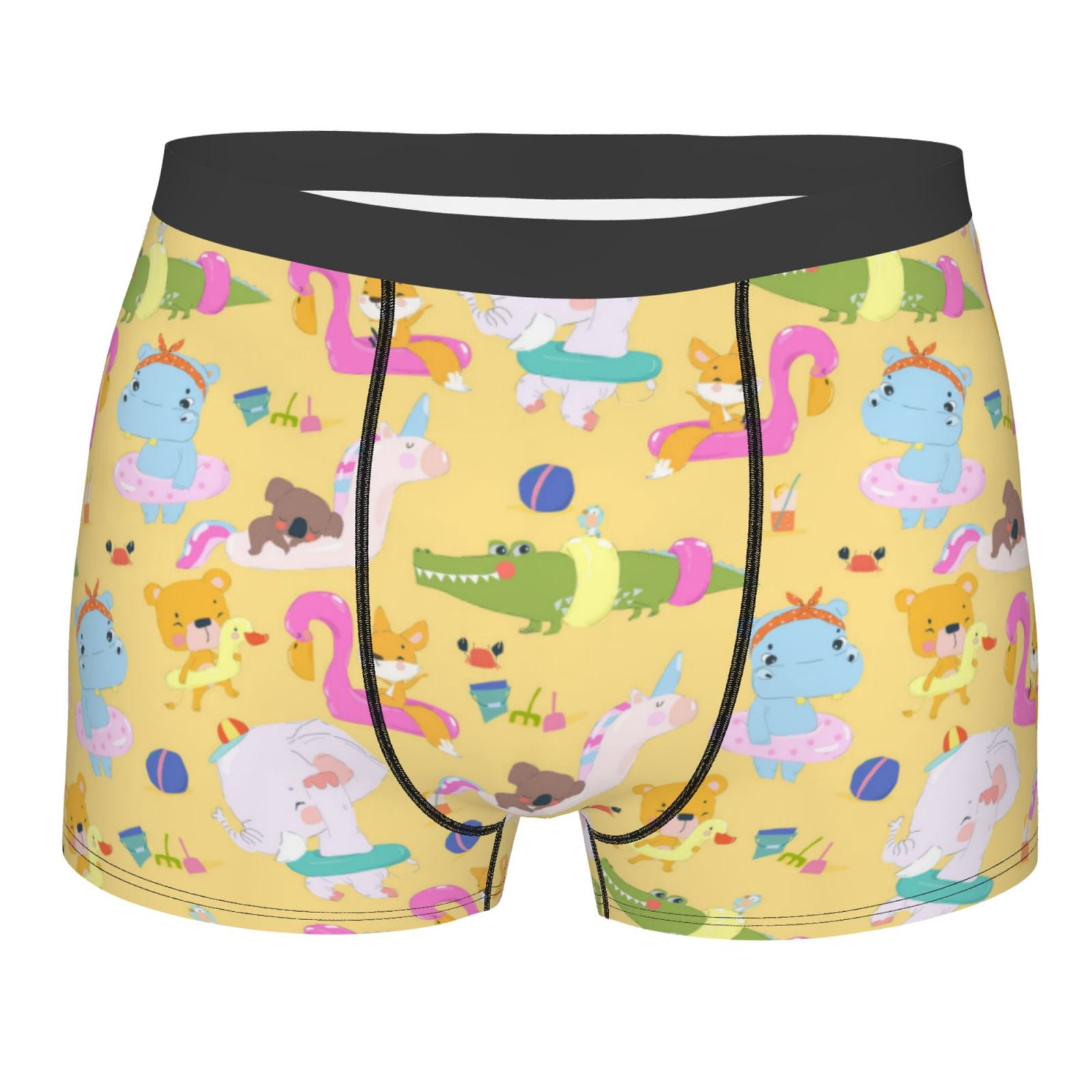Balery Summer Animals Men's Boxer Briefs, Soft and Breathable Cotton ...