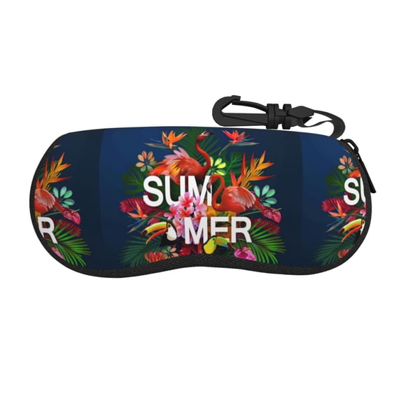 Balery Summer Birds and Flowers for Zipper Sunglasses Case, Eyeglasses ...