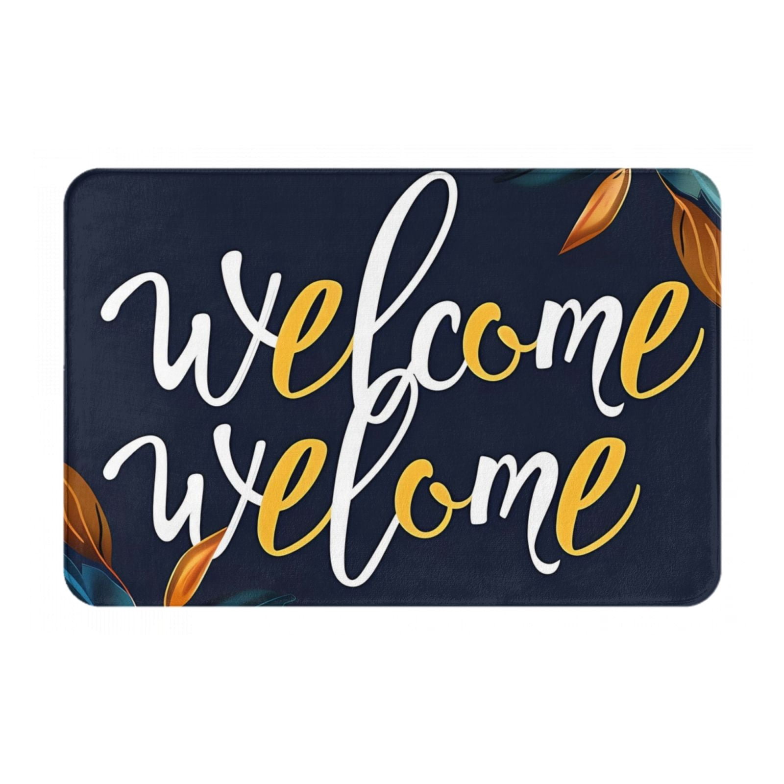 Balery Sunflower Welcome A Doormat, Durable Flannel Fabric, Waterproof ...