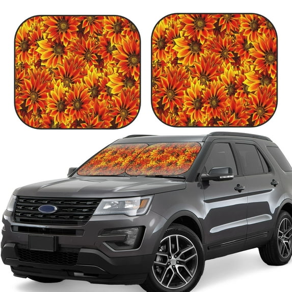 Balery Sunflower4 Sun Shield 2 Pack For Car Front Windows Foldable Sun ...