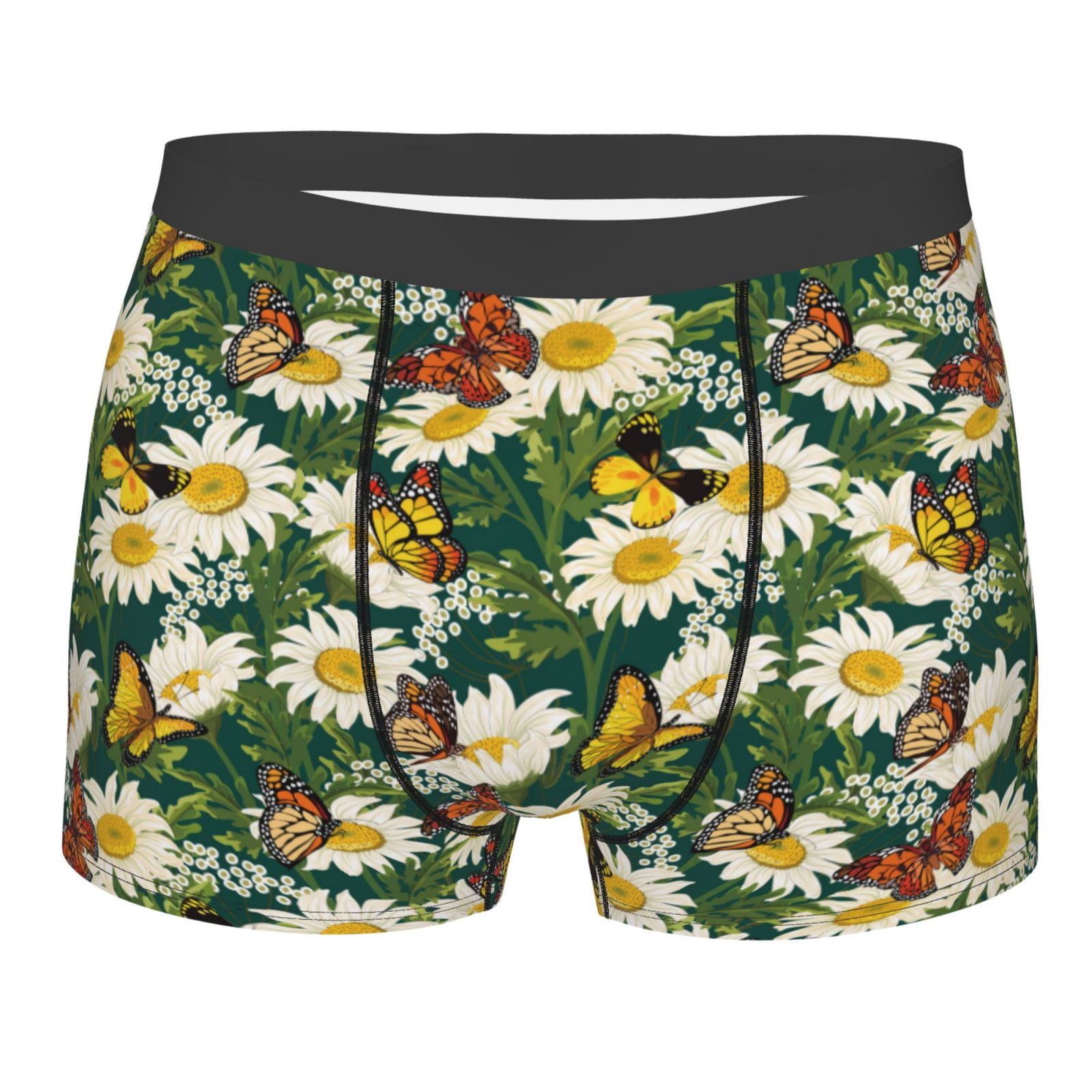 Balery Sunflowers And Butterflies Men's Boxer Briefs, Soft and ...