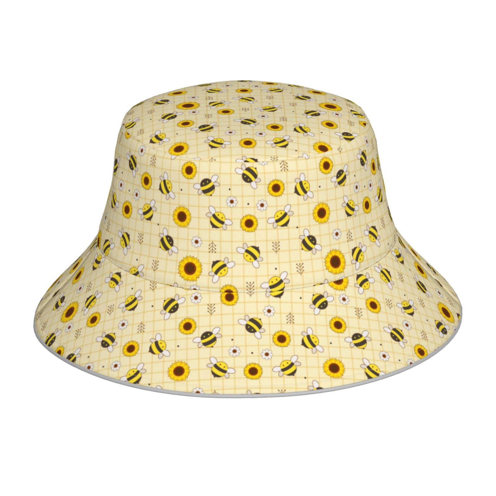 Balery Sunflowers Bee Sun Hats for Men Women Bucket Hat UPF 50+ Buckey ...