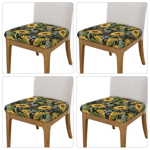 Balery Sunflowers Stretch Couch Cushion Covers, Individual Sofa Cushion ...