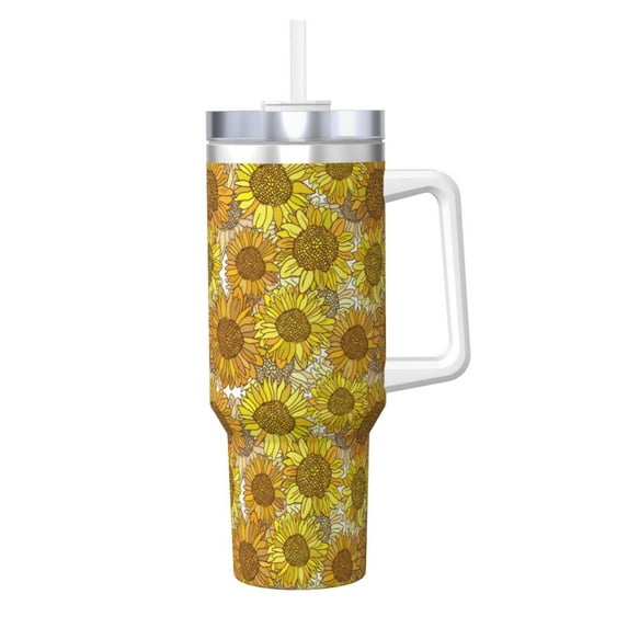 Balery Sunflowers1 Pattern 40oz Stainless Steel Tumbler Double Wall ...