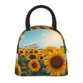 Balery Sunlit Sunflower Field Pattern Lunch Bag Women, Lunch Box, Lunch ...