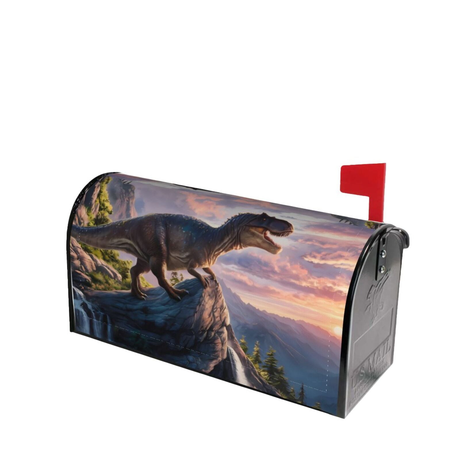 Balery Sunset Cliff Dinosaur Mailbox Cover - Standard Size- - Walmart.com