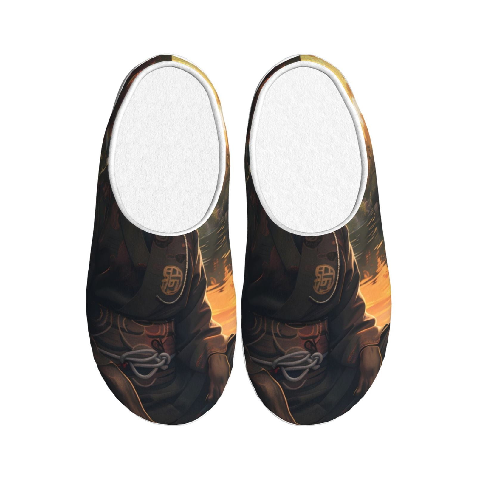 Balery Sunset Meditating Doberman Pattern Women's Fuzzy Memory Foam ...