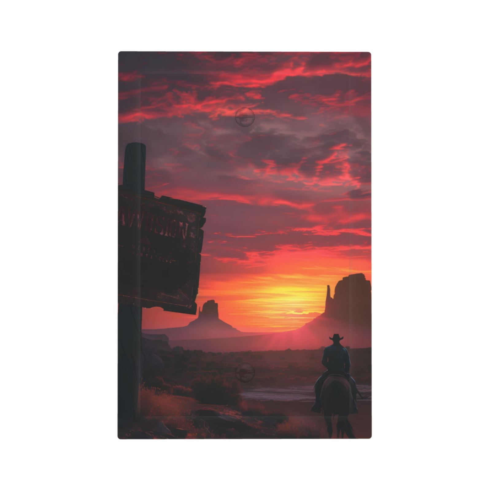 Balery Sunset Western Desert Cowboy for Duplex Wall Plates Kit ...