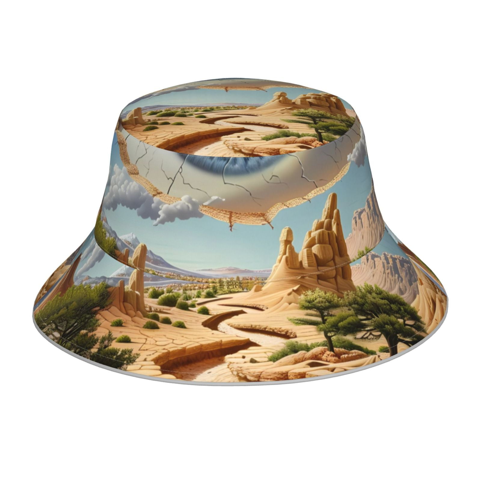 Balery Surreal Desert Eye Landscape Sun Hats for Men Women Bucket Hat ...