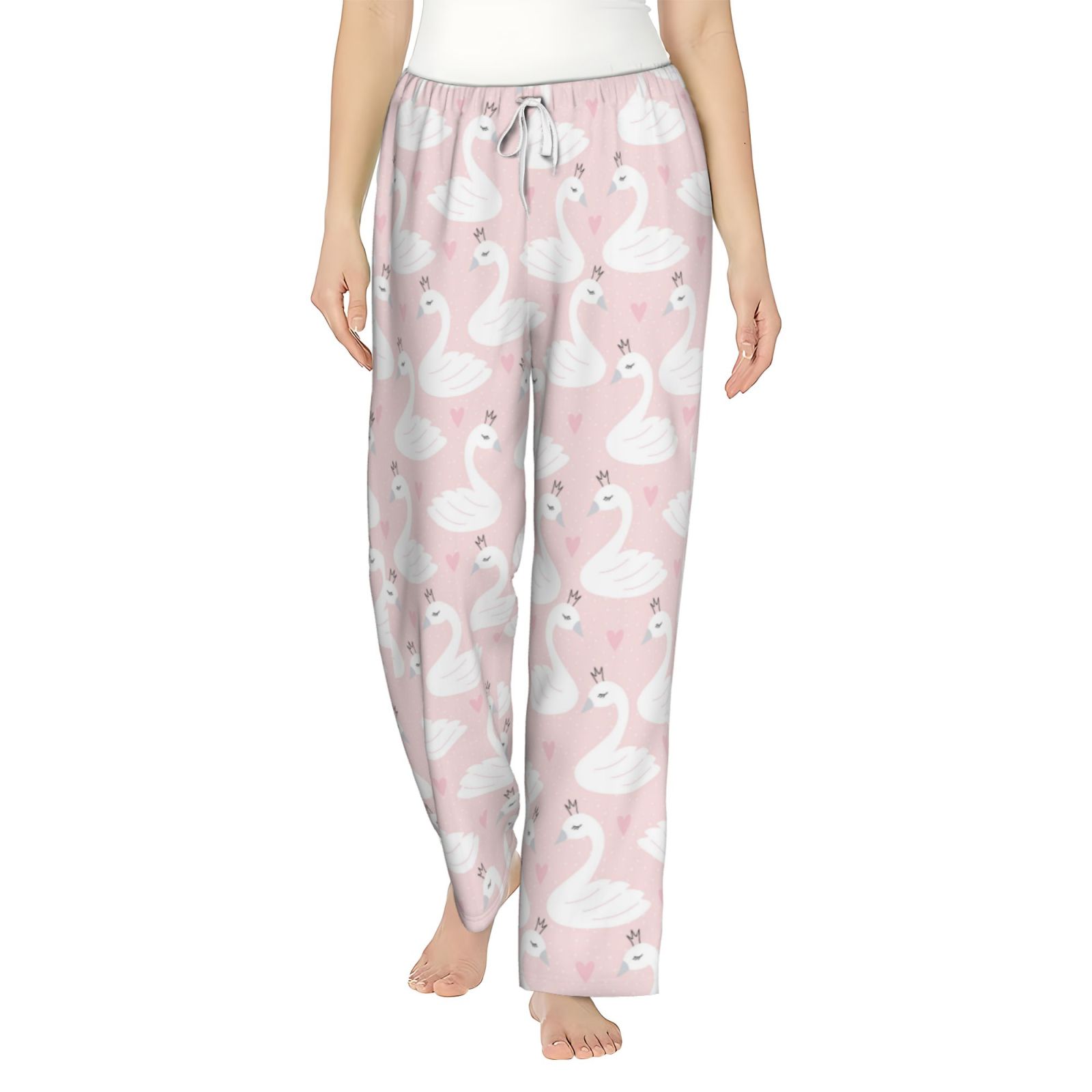 Balery Swan1 print Women's Pajama Pants,Ultra Lightweight Pjs,Lounge ...
