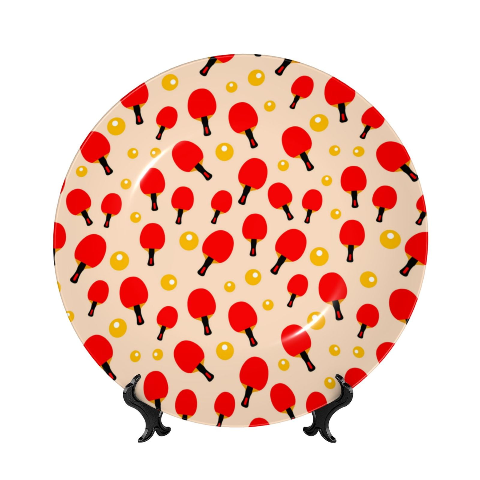 Balery Table Tennis Rackets 1 Print Bone China Decorative Plate Ceramic ...