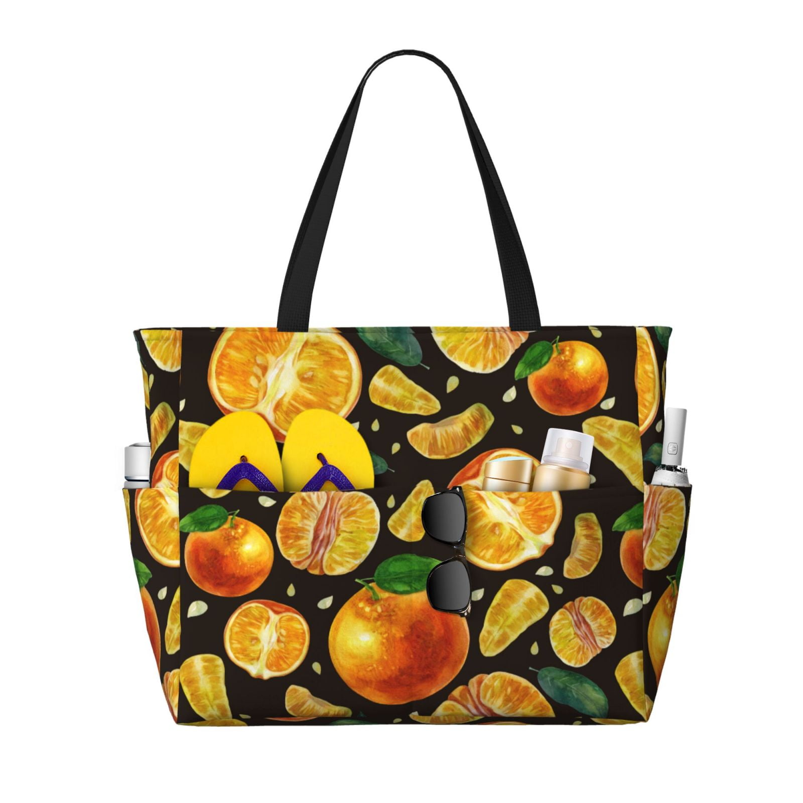 Balery Tangerine Beach Travel Bag - Water-Resistant, Large Capacity ...