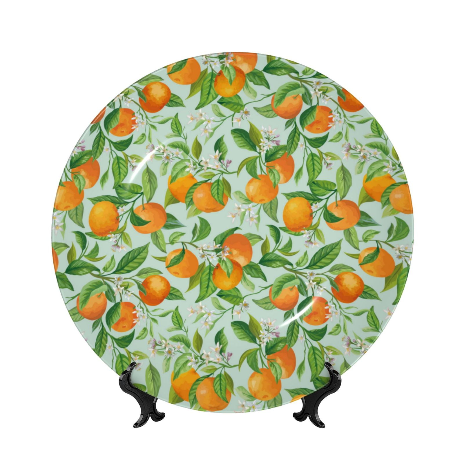 Balery Tangerine Print Bone China Decorative Plate Ceramic Dinner ...