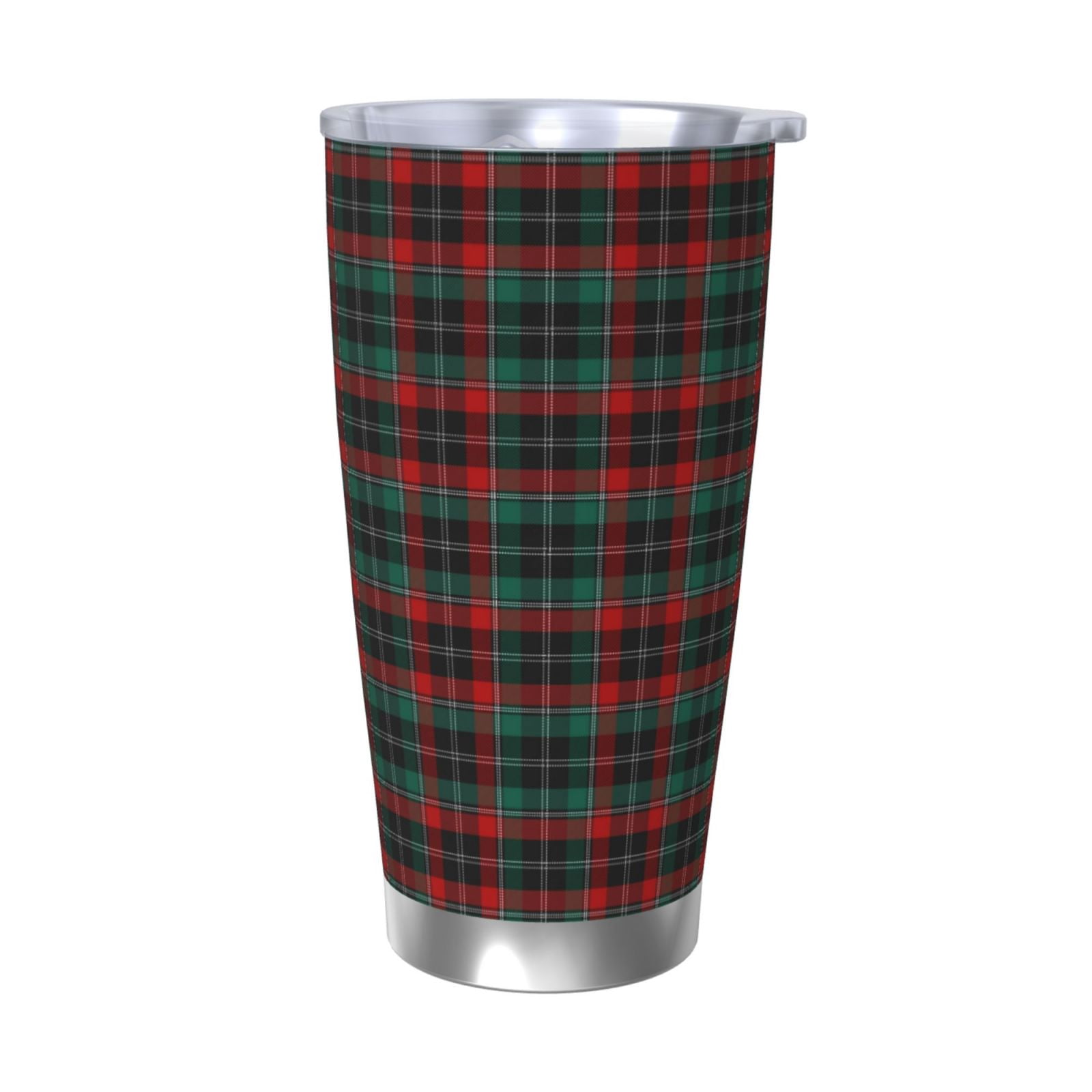 Balery Tartan Plaid Pattern 20oz Insulated Car Cup with Dual Drink Lids ...