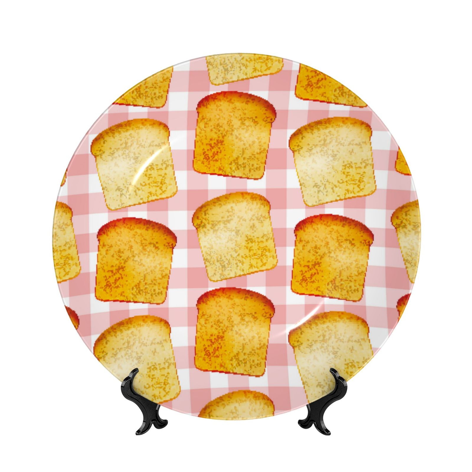 Balery Tasty Toasts Print Bone China Decorative Plate Ceramic Dinner ...