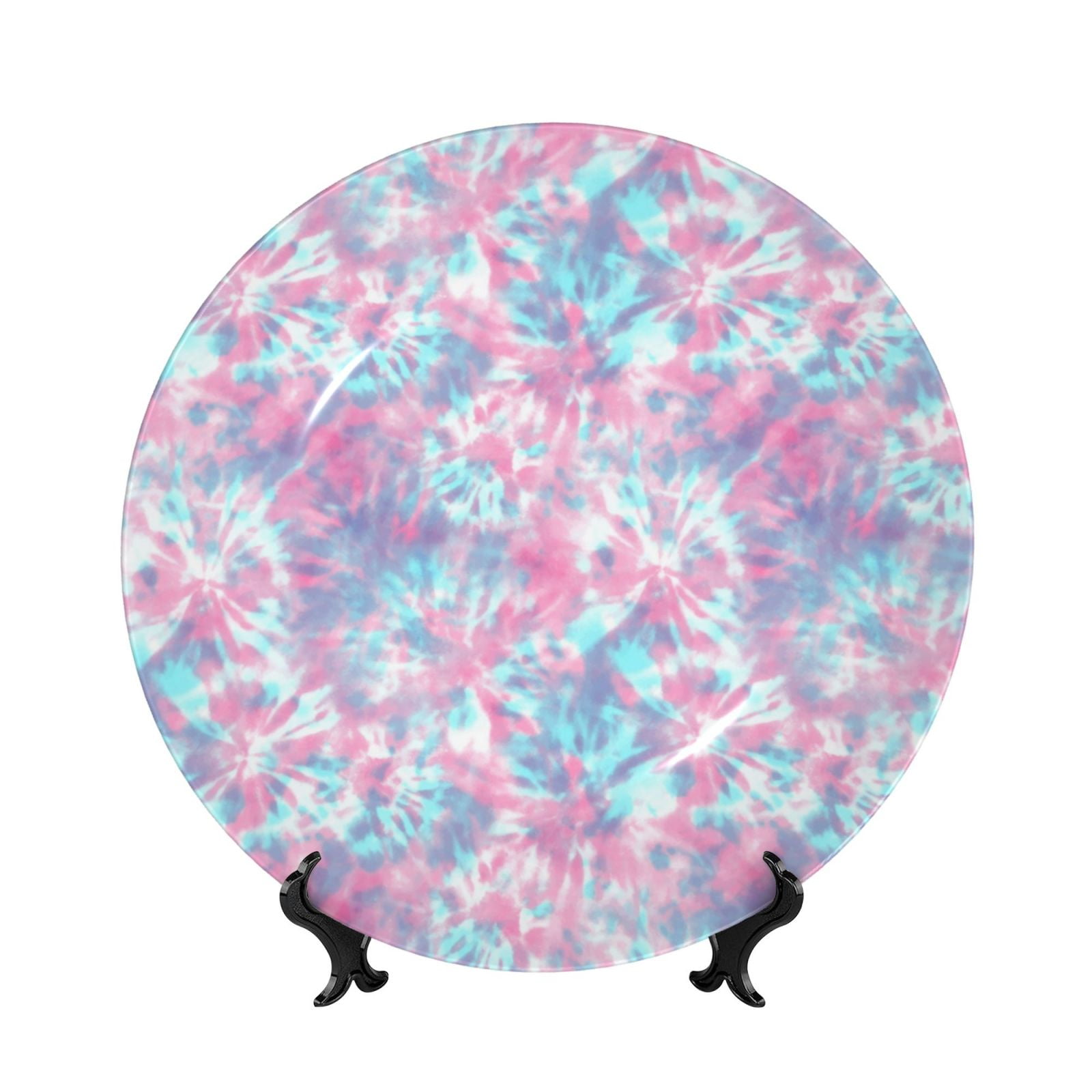 Balery Tie Dye Print Bone China Decorative Plate Ceramic Dinner Plates ...