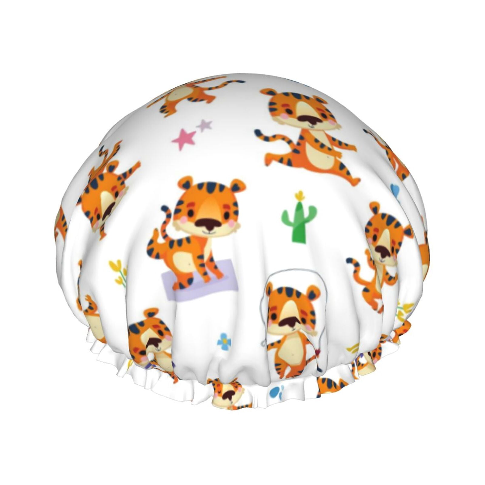Balery Tigers Go In For Sports Shower Caps, Double Layer Waterproof ...