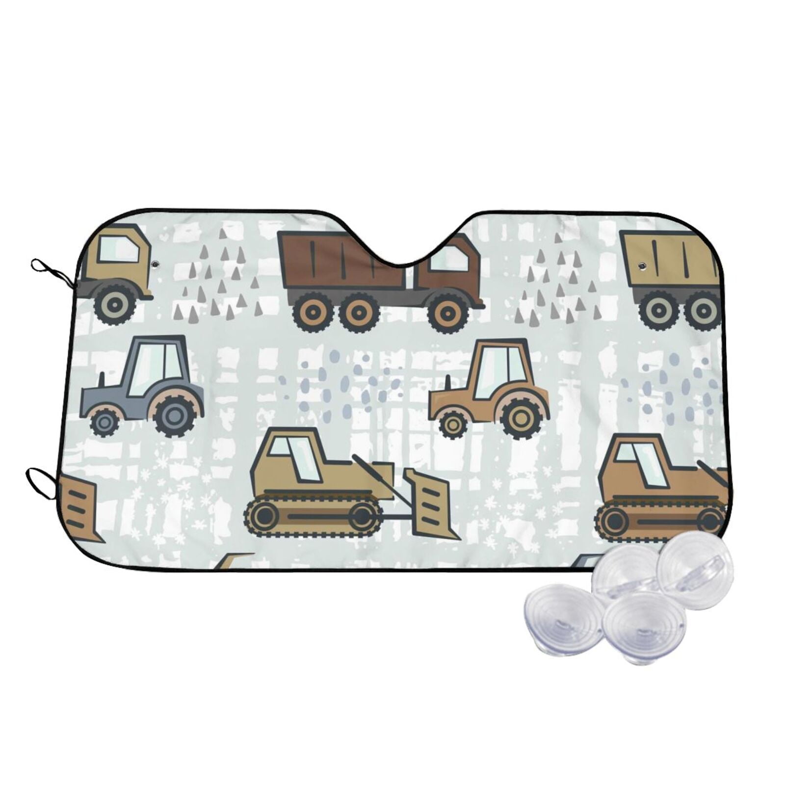 Balery Tractor and Dumper Print Car Windshield Sun Shade,Windshield ...