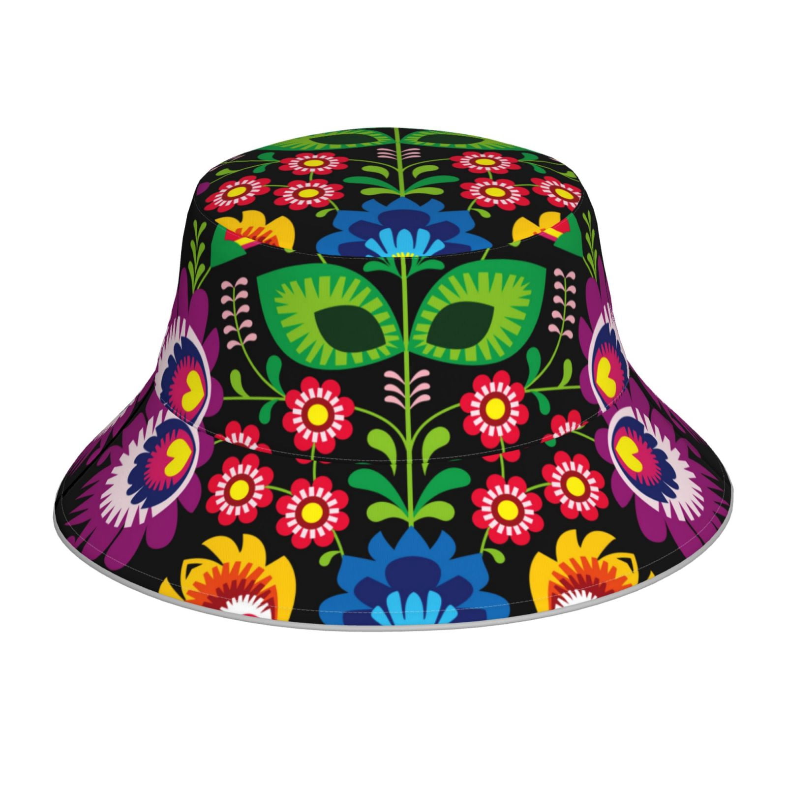 Balery Traditional Floral Polish Sun Hats for Men Women Bucket Hat UPF ...