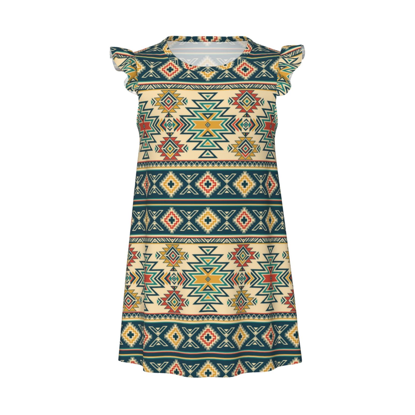 Balery Traditional Tribal Aztec1 Princess Nightgown for Girls Flutter ...