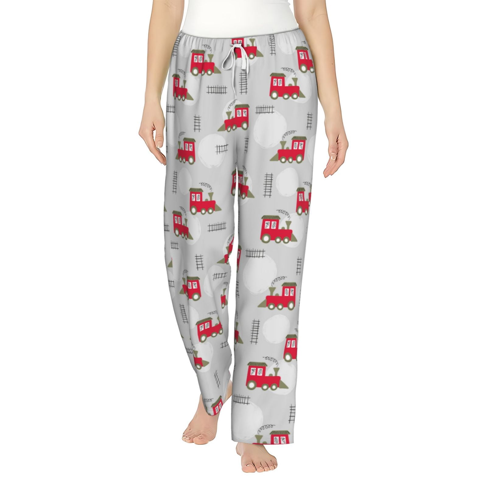 Balery Trains print Women's Pajama Pants,Ultra Lightweight Pjs,Lounge ...
