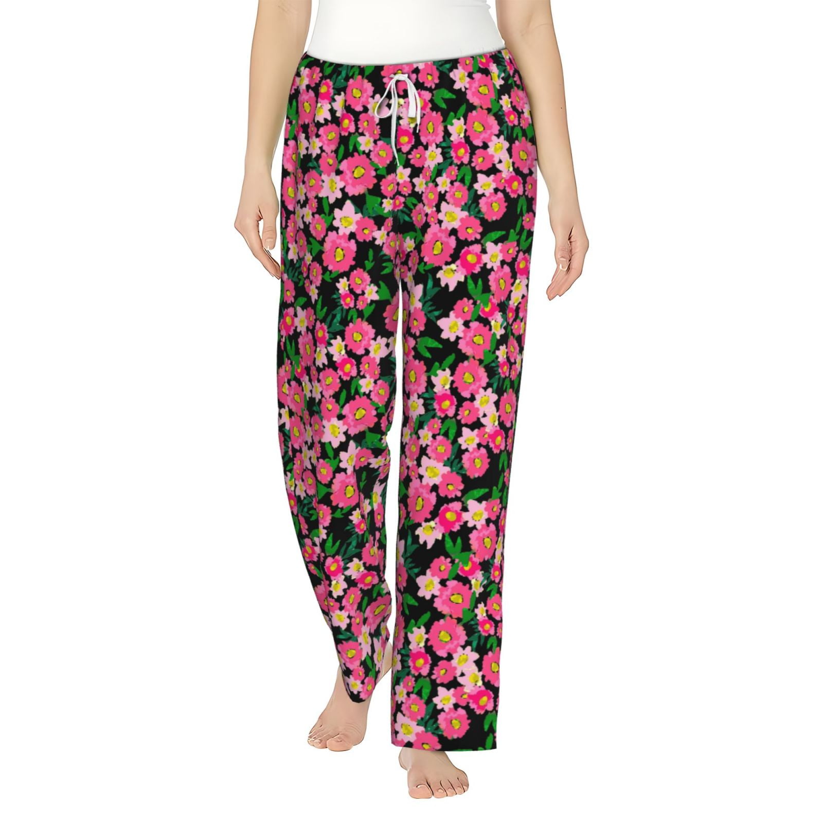 Balery Trendy Floral print Women's Pajama Pants,Ultra Lightweight Pjs ...