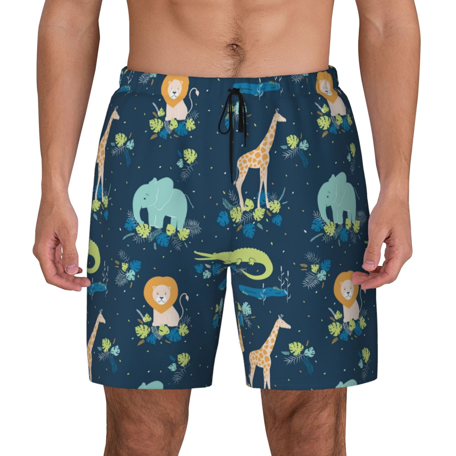 Balery Tropical Animals Mens Swim Trunks Swim Shorts for Men Quick Dry ...