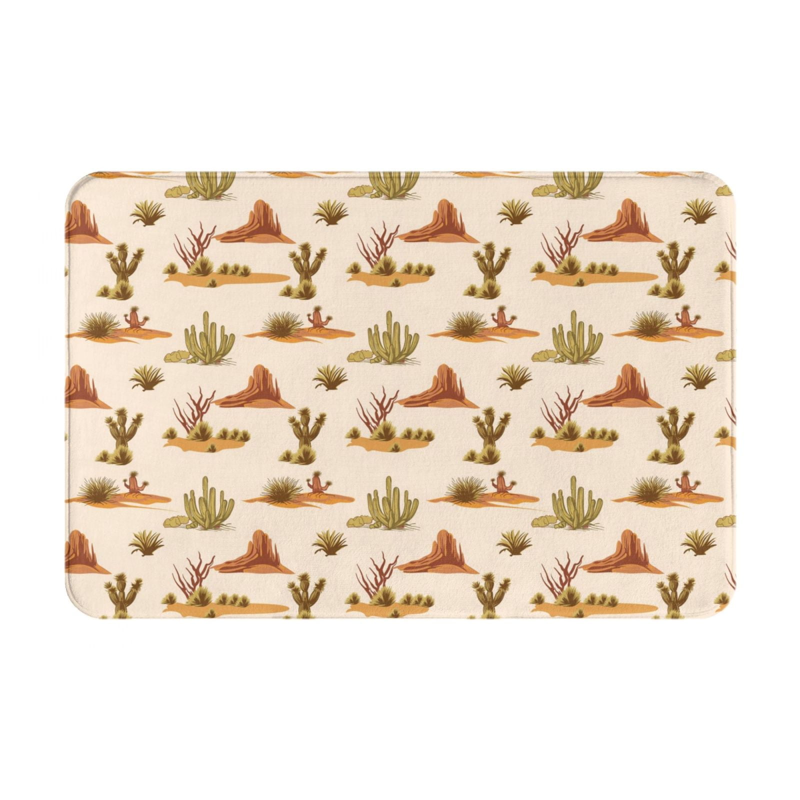 Balery Tropical Desert Doormat, Durable Flannel Fabric, Waterproof ...