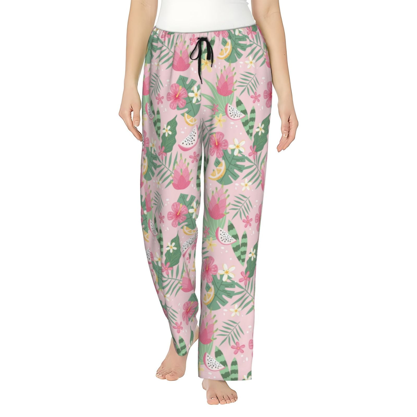 Balery Tropical Pitaya print Women's Pajama Pants,Ultra Lightweight Pjs ...