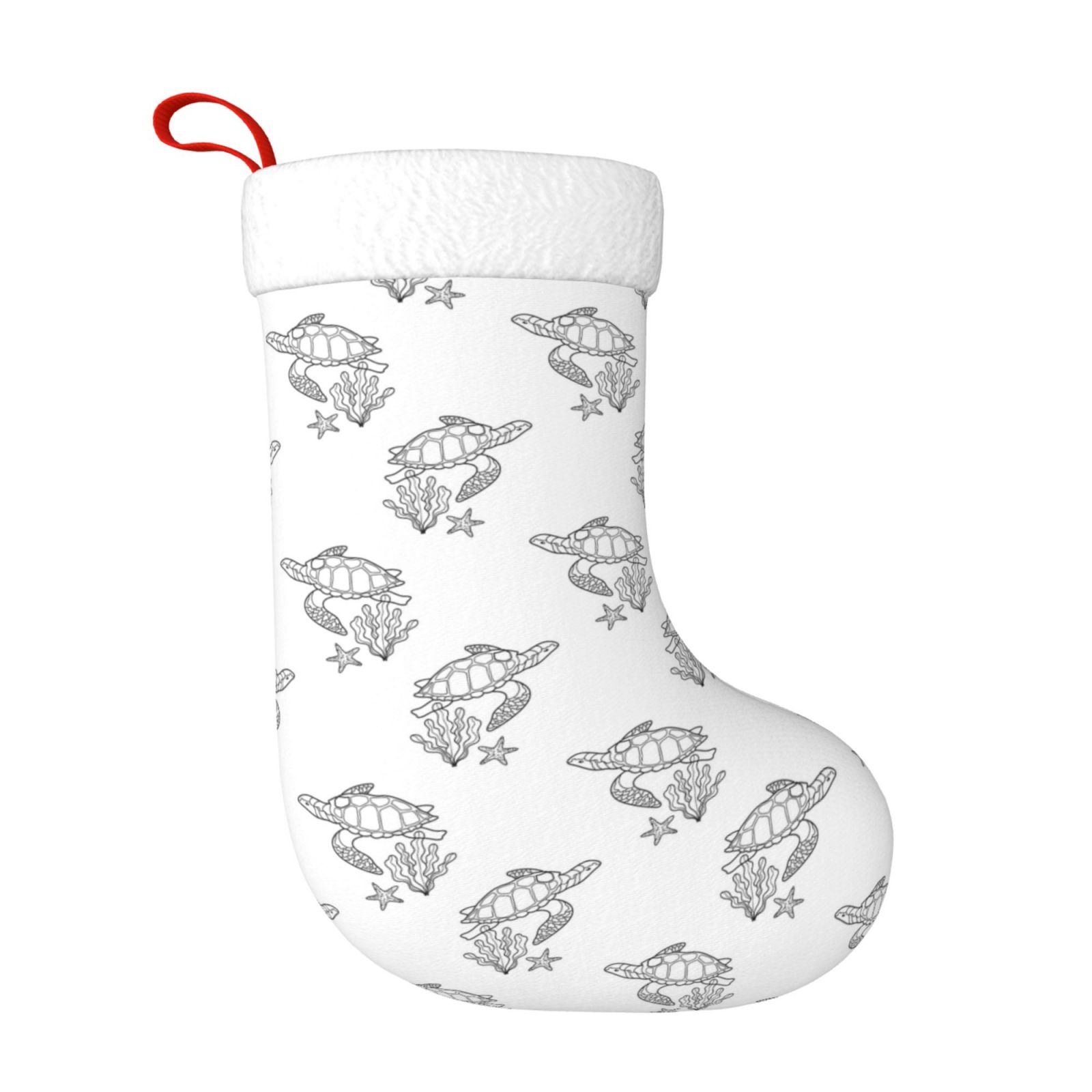 Balery Turtle Pattern Christmas Stockings with Initials, 18" Large Knit ...