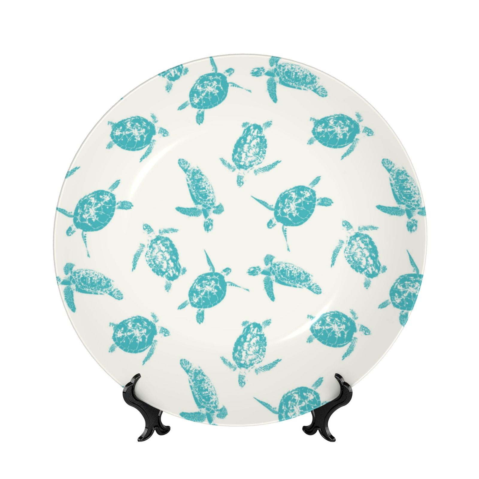 Balery Turtle Print Bone China Decorative Plate Ceramic Dinner Plates ...