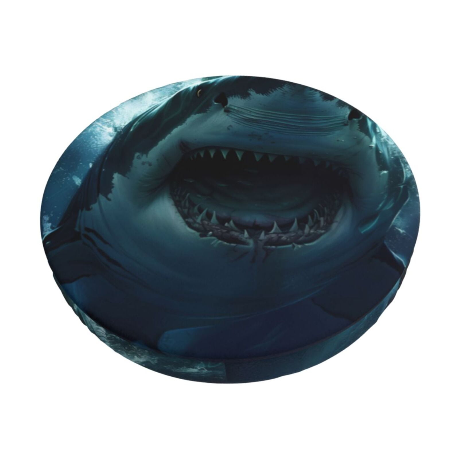 Balery Undersea Shark Round Bar Stool Seat Covers Velvet Fabric ...