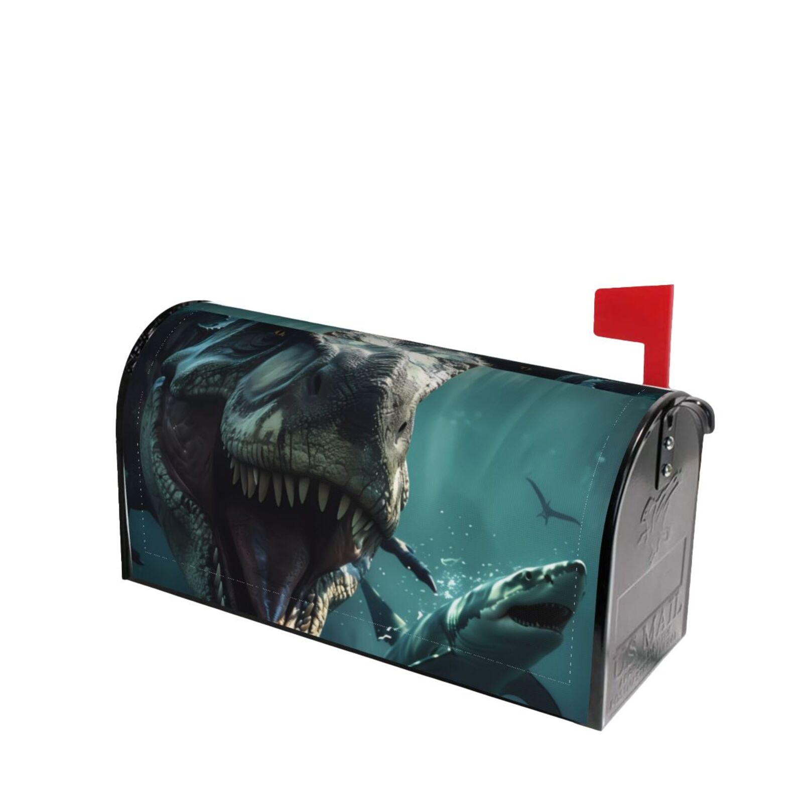 Balery Underwater Dinosaur Shark Mailbox Cover - Standard Size-25.5x21 ...