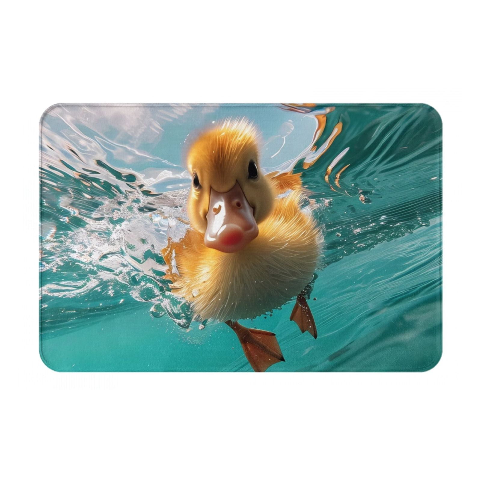 Balery Underwater Swimming Duck Doormat, Durable Flannel Fabric ...