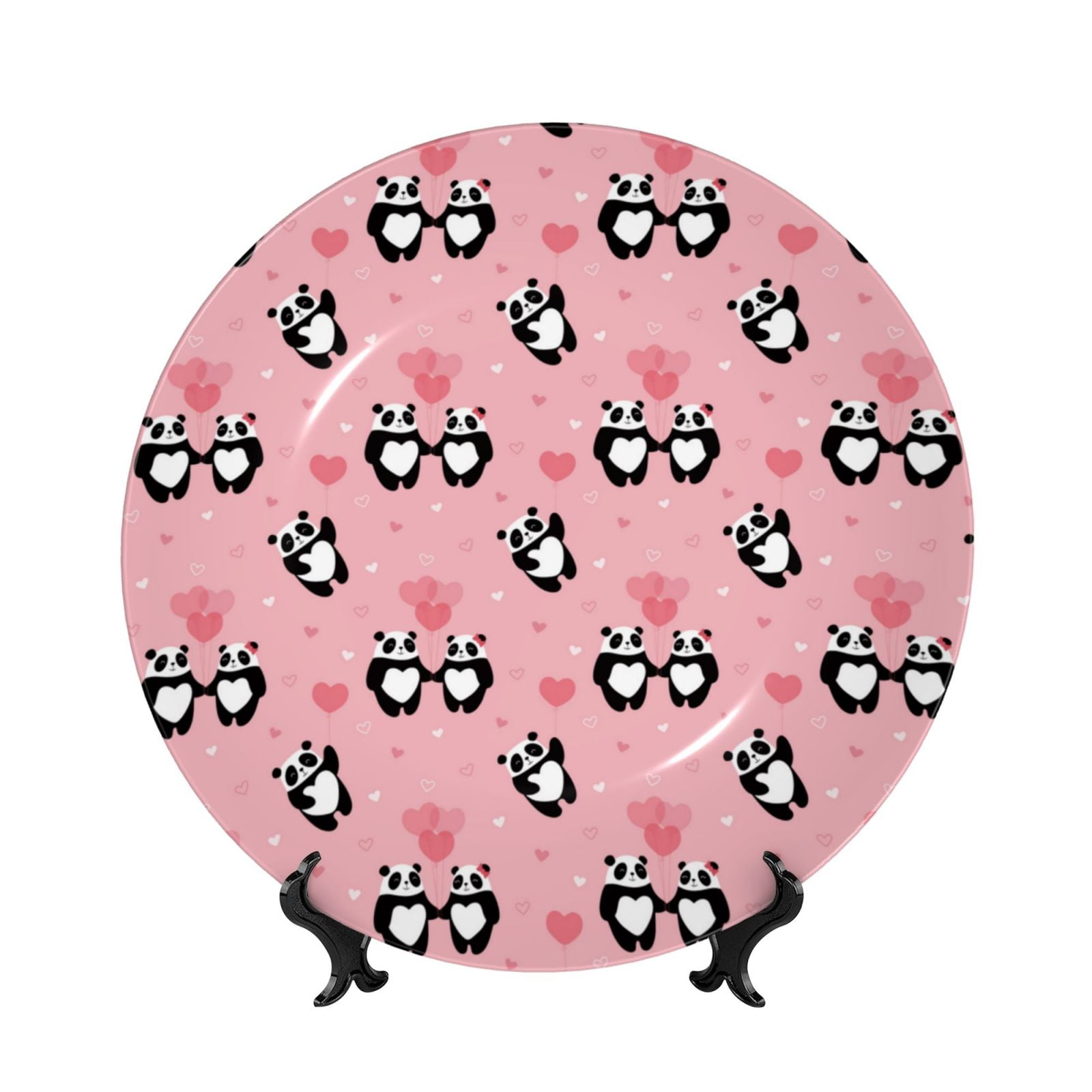 Balery Valentine'S Day Panda Print Bone China Decorative Plate Ceramic ...