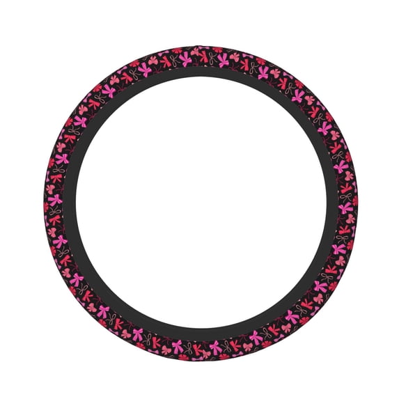 Balery Various pink and red Bow knots Print Steering Wheel Covers ...